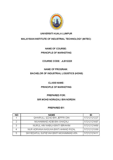 Group Assignment For References Universiti Kuala Lumpur Malaysian