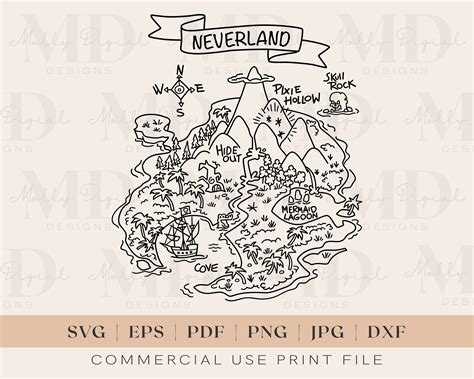 Neverland Map Wallpaper