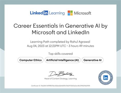 Rahul Agrawal On Linkedin Certificate Of Completion