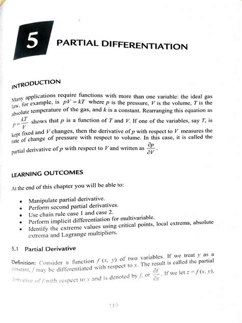 Partial Differentiation Pdf Maxima And Minima Derivative