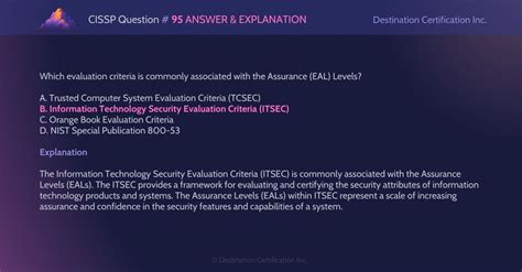 Cissp Question 95 Answer And Explanation Destination Certification Inc