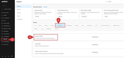 How To View Log Audit Report Via Fleet Dashboard Motive Help Center