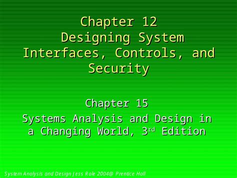 Ppt Chapter 12 Designing System Interfaces Controls And Security