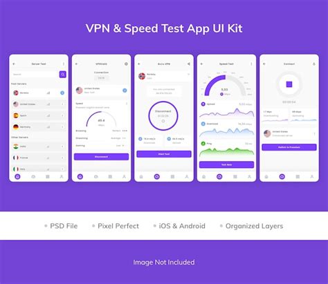 premium psd vpn app ui kit