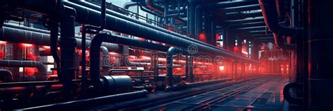 Pipeline Distribution Network In An Industrial Complex Connecting