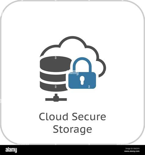 Cloud Secure Storage Icon Flat Design Stock Vector Image And Art Alamy