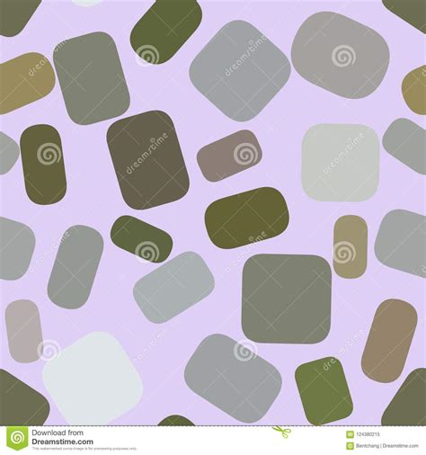 Seamless Abstract Geometric Background With Shape Of Rounded Rectangle Pattern Decoration