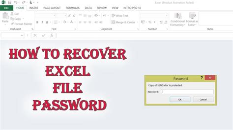 how to recover excel file password youtube