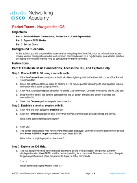 2 3 7 packet tracer navigate the ios download free pdf command