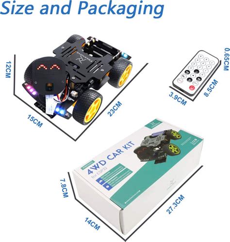 4wd car kit for esp32 wrover with onboard camera and wireless segmic