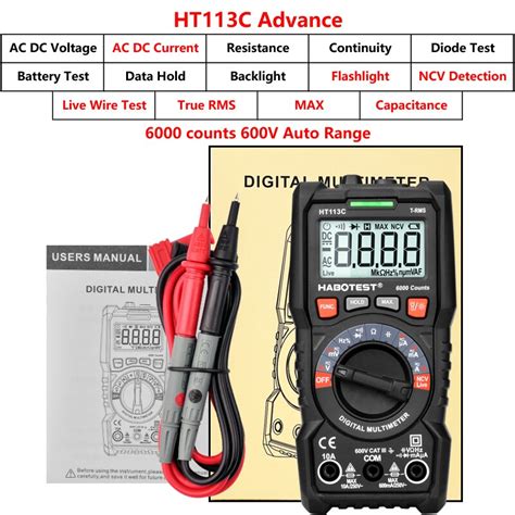 Digital Multimeter Tester Professionelle Auto Rang Vicedeal