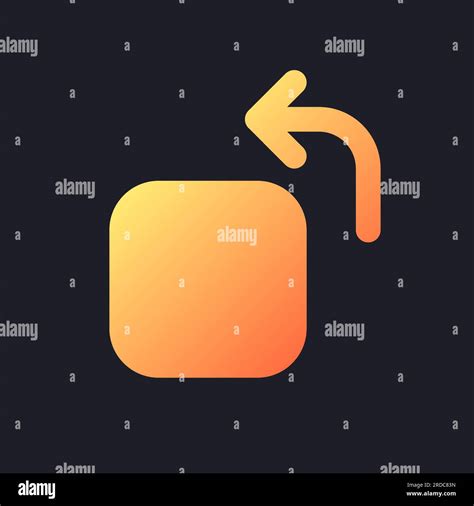 Rotate Orange Solid Gradient Ui Icon For Dark Theme Stock Vector Image And Art Alamy