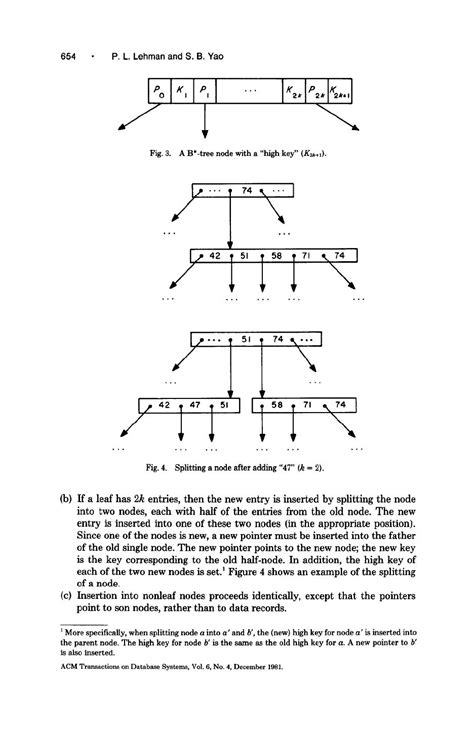 B Tree上并发操作的高效锁定