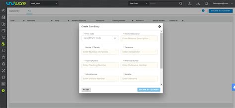 Create Gate Entry Unicommerce Support Portal