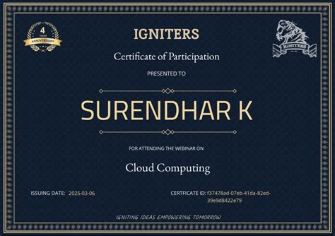 Cloudcomputing Webinar Learning Igniters Techgrowth Surendhar K