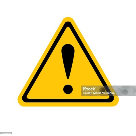 느낌표가 있는 위험 경고 표시 노란색 삼각형 간판 흰색 배경에 주의 그림입니다 벡터 일러스트 레이 션 Eps 10 0명에 대한 스톡 벡터 아트 및 기타 이미지 Istock