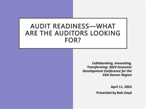Audit Readiness Ppt