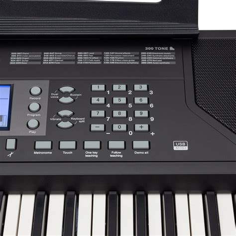Crown Ck086 Touch Sensitive 61 Key Portable Keyboard Black Abc Music Group