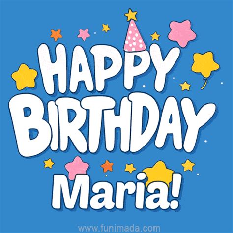 Happy Birthday Maria Animated Greeting Card Download On