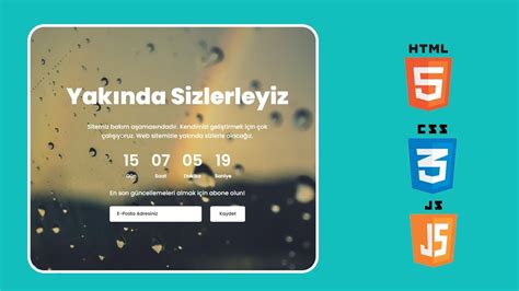 Html Css Ve Javascript Kullanarak Bakımdayız Sayfası Yapımı We Are In