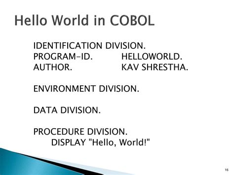 PPT COBOL PowerPoint Presentation Free Download ID 236924