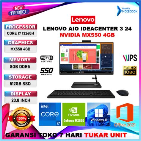Jual Lenovo Pc Aio Ideacenter I H Mx Gb Gb Gb Win Ohs Black Jakarta