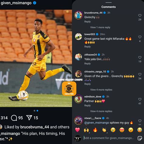 90mins 🟡⚫️given Msimango On Ig 📲 His Plan His Timing His Purpose 💪 ︎kaizer Chiefs Players