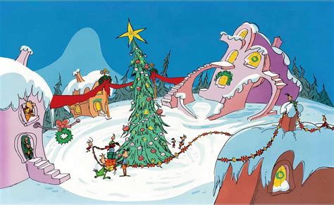 59x 36ft Welcome To Whoville Backdrop Snow Winter