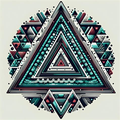 Abstract Geometric Background With Triangles And Circles Vector Illustration Premium Ai