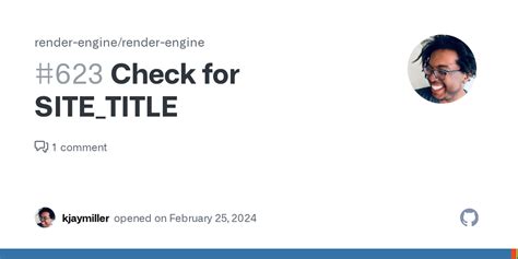check for site title · issue 623 · render engine render engine · github
