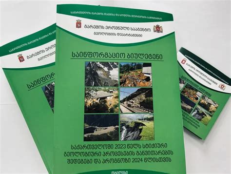 გარემოს ეროვნულ სააგენტოში სტიქიური გეოლოგიური პროცესების შესახებ ყოველწლიური ბიულეტენი მომზადდა