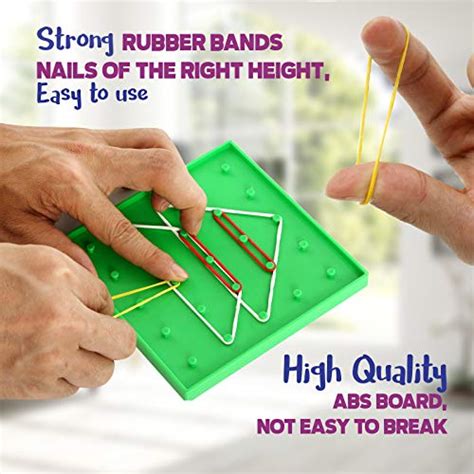 Double Sided Geoboard Mathematical Manipulative Material Geo Board Graphical Educational Toy