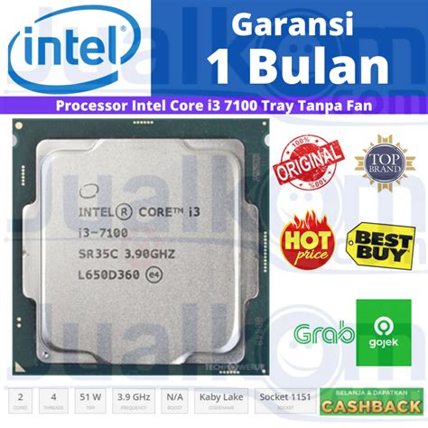 Jual Processor Intel Core I3 7100 Tray 3 9Ghz Tanpa Fan Shopee Indonesia