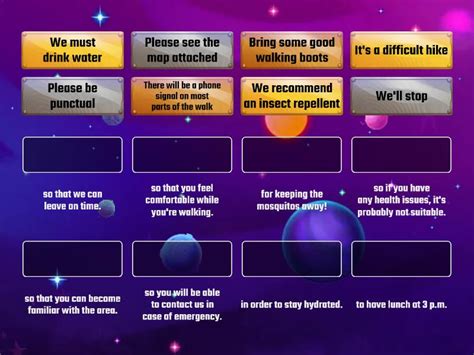 Unit Expressing Purpose Match Up