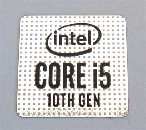 Intel Core I5 10th Generation Sticker 14 X 14mm 9 16″ X 9 16″ [1022