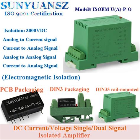 Din Rail Mounted 1 Input 1 Output 1 Input 2 Output 1 Input 3 Output