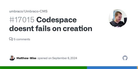 Codespace Doesnt Fails On Creation · Issue 17015 · Umbracoumbraco Cms