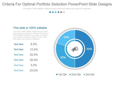 criteria for optimal portfolio selection powerpoint slide designs