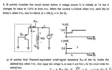 solved 6 8 points consider the circuit shown below a