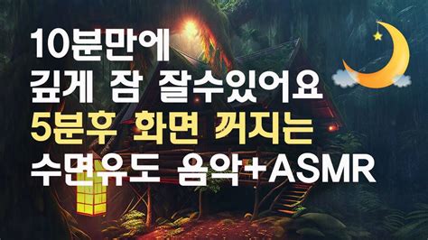 🌙 잔잔한 수면음악 빗소리 새소리 🎵 5분 후 화면꺼짐 명상음악 치유음악 잠잘때 듣는 음악 불면증치료음악 수면유도