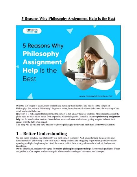 Ppt 5 Reasons Why Philosophy Assignment Help Is The Best Powerpoint