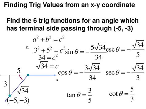 PPT Find The Exact Trig Values For An Angle Of PowerPoint Presentation ID
