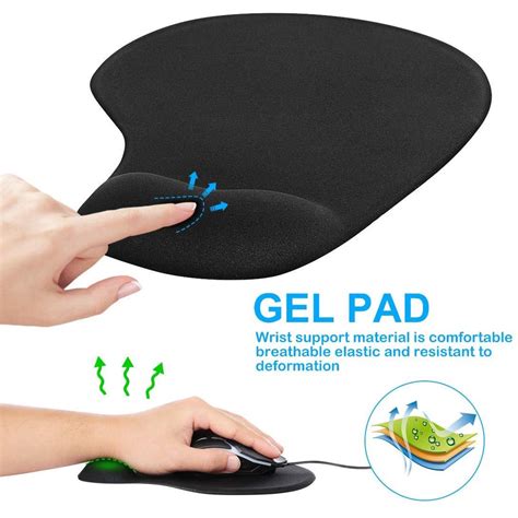 Mouse Pad With Wrist Rest Gel Cushion Ergonomic Mousepad Cute Silicone Office Support Mat