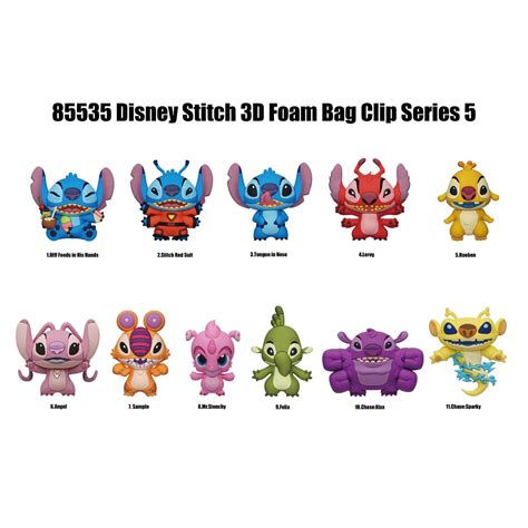 Disney Lilo And Stitch Angel Soft Touch Pvc Bag Clip