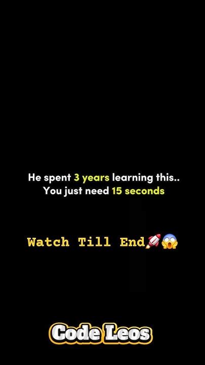 3 Coding Secrets That Took Others Years To Learn 🤯 Shorts Coding Programming Tech