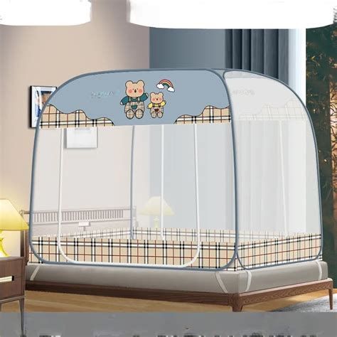 신제품 몽골 모기장 설치 무료 접이식 가정용 스틸 와이어 대형 상단 모기장 싱글 및 더블 도어 2023 암호화 전체 하단 18 Aliexpress