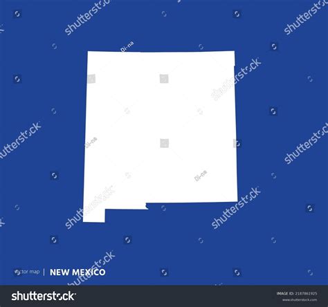 Us States Map State New Mexico Stock Vector Royalty Free 2187861925 Shutterstock