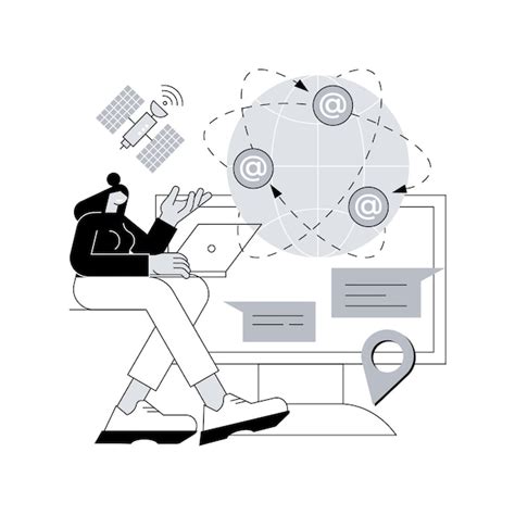 Premium Vector Global Web Connection Abstract Concept Vector Illustration
