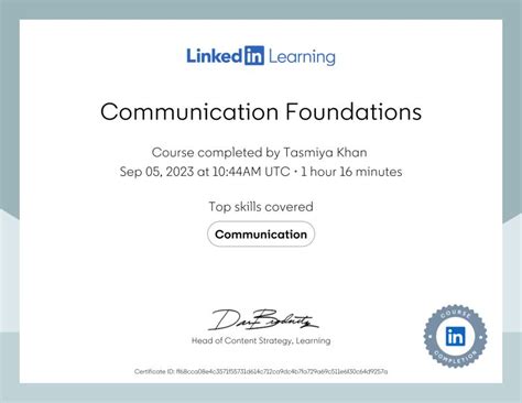 tasmiya khan on linkedin certificate of completion