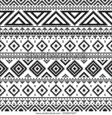 Seamless Aztek Tribal Pattern Art Number Stock Vector Royalty Free
